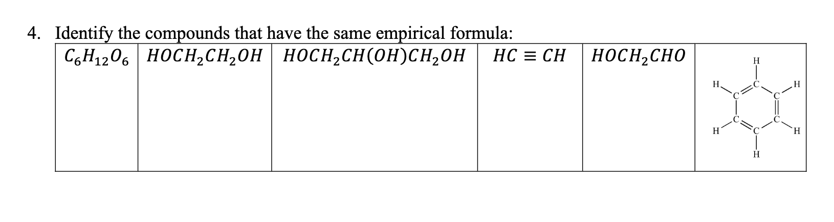Solved 4. Identify the compounds that have the same | Chegg.com