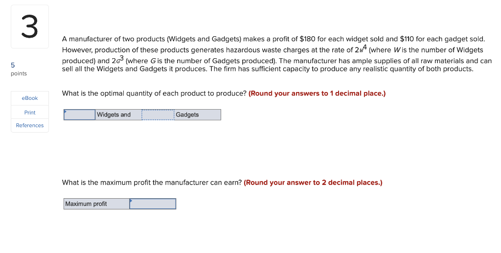 [Solved]: A manufacturer of two products (Widgets and Gadg