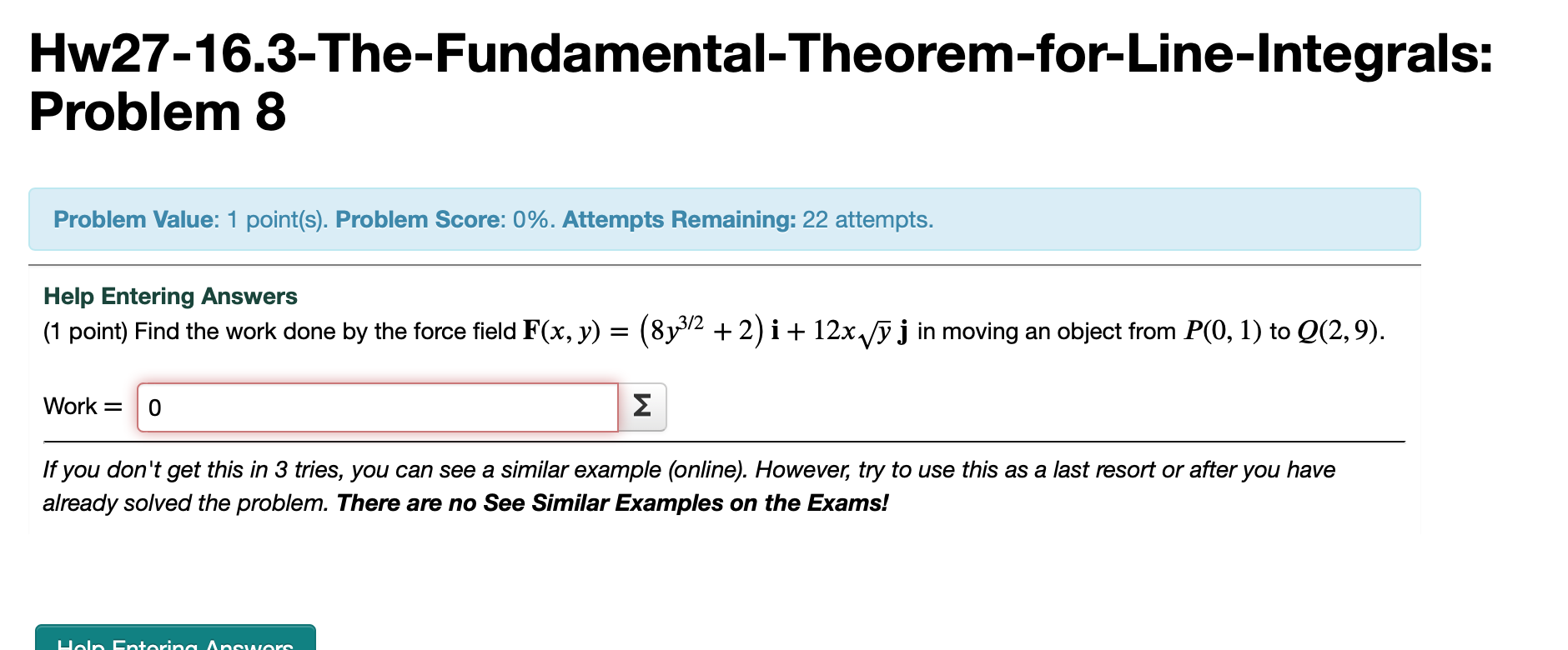 Solved Hw27-16.3-The-Fundamental-Theorem-for-Line-Integrals: | Chegg.com