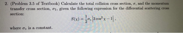 Solved 2. (Problem 3.5 of Textbook) Calculate the total | Chegg.com