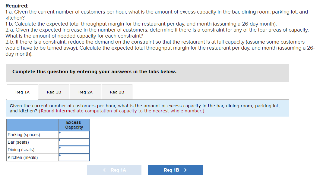 Solved Problem 13-47 (Algo) Theory of Constraints for a | Chegg.com
