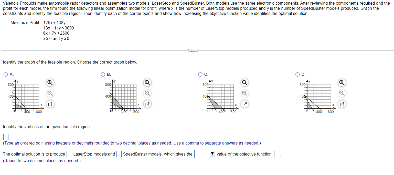 Solved constraints and identify the feasible region. Then | Chegg.com