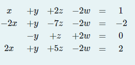 Solved 1 -2 2 +y +2% -2w -2x +y –72 -2w -Y +2 +2w +y +52 -2w | Chegg.com