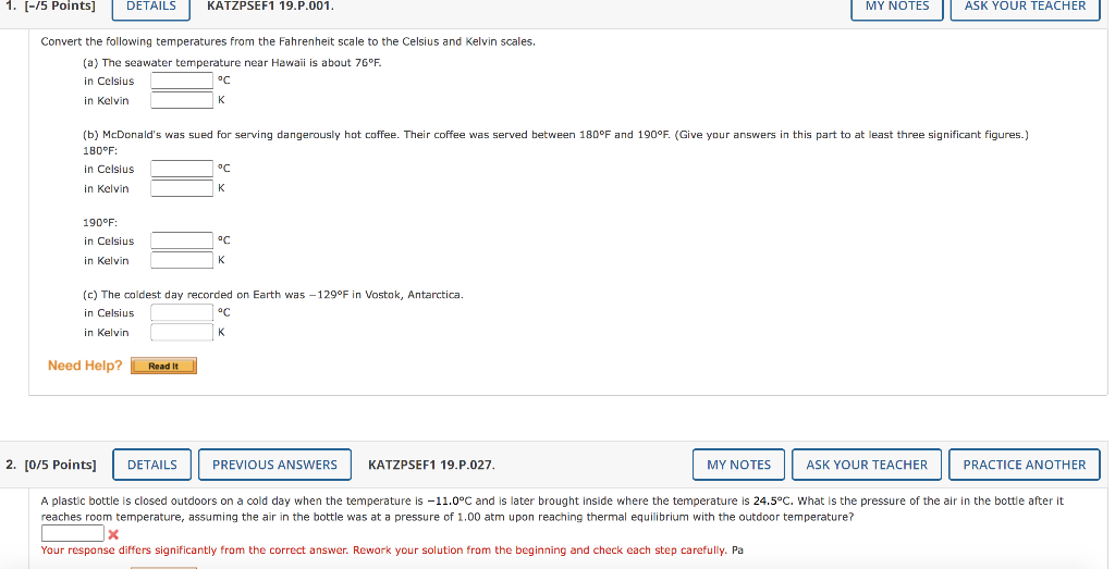 Solved Convert the following temperatures from the | Chegg.com