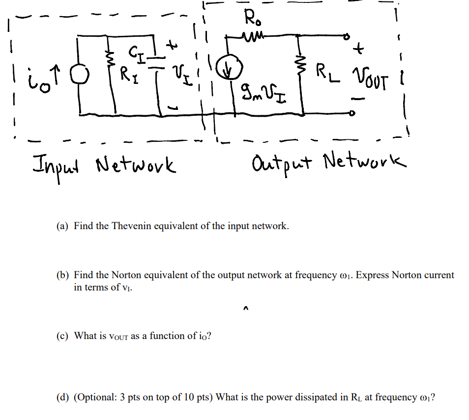 Solved Input Network Output Network (a) Find the Thevenin | Chegg.com