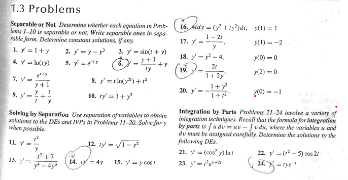Solved Separable Or Not Determine Whether Each Equation In
