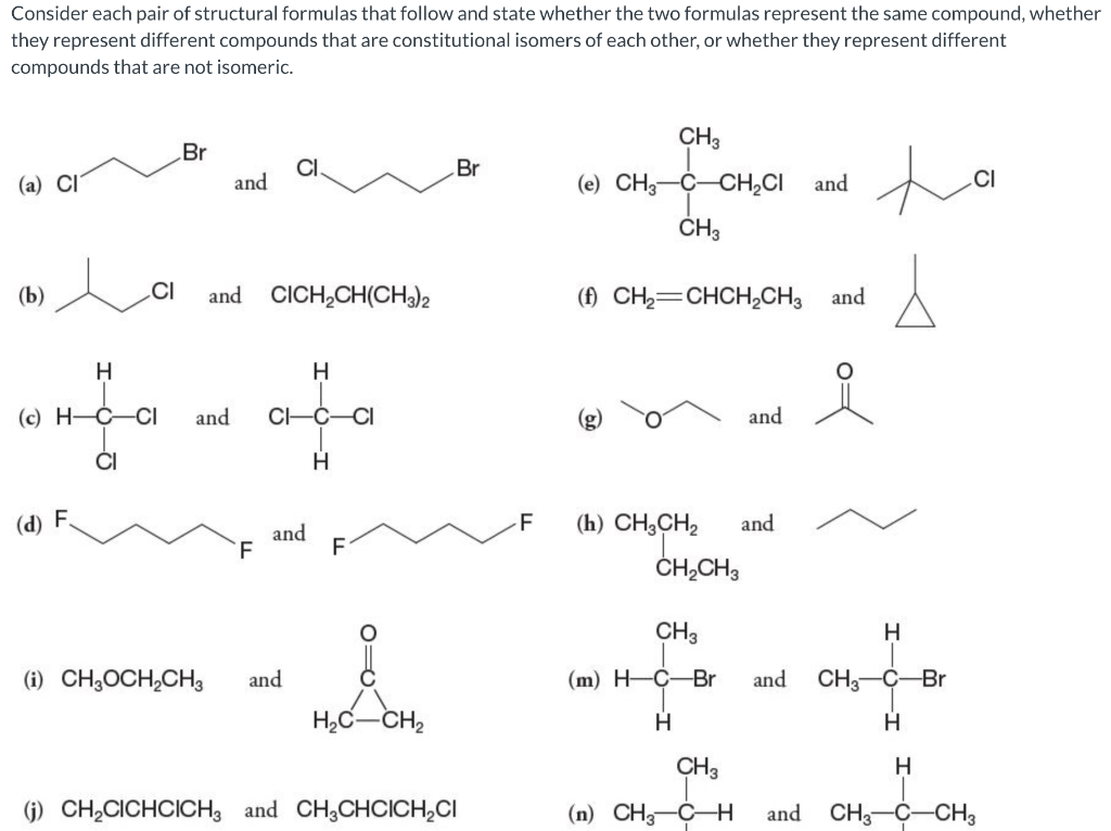 Solved Which of the following are the same compound? Which | Chegg.com