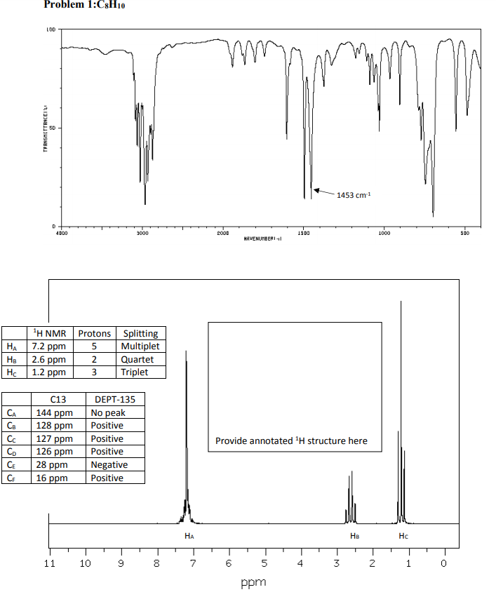 Solved Part 4 - 'H Problems (select the structure) In this | Chegg.com