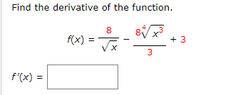 Solved SolveFind the derivative of the | Chegg.com