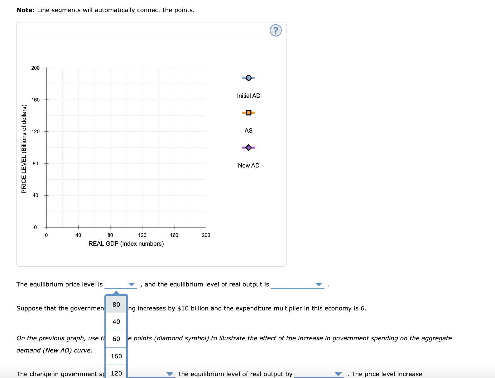 Solved On the following graph, use the blue points (circle | Chegg.com