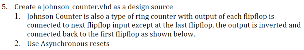 Solved Vhdl Code create A Shift Left Ring Counter Vhd As