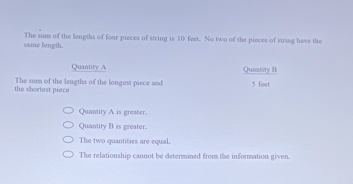 Solved The sum of the lengths of four pieces of string is 10 | Chegg.com