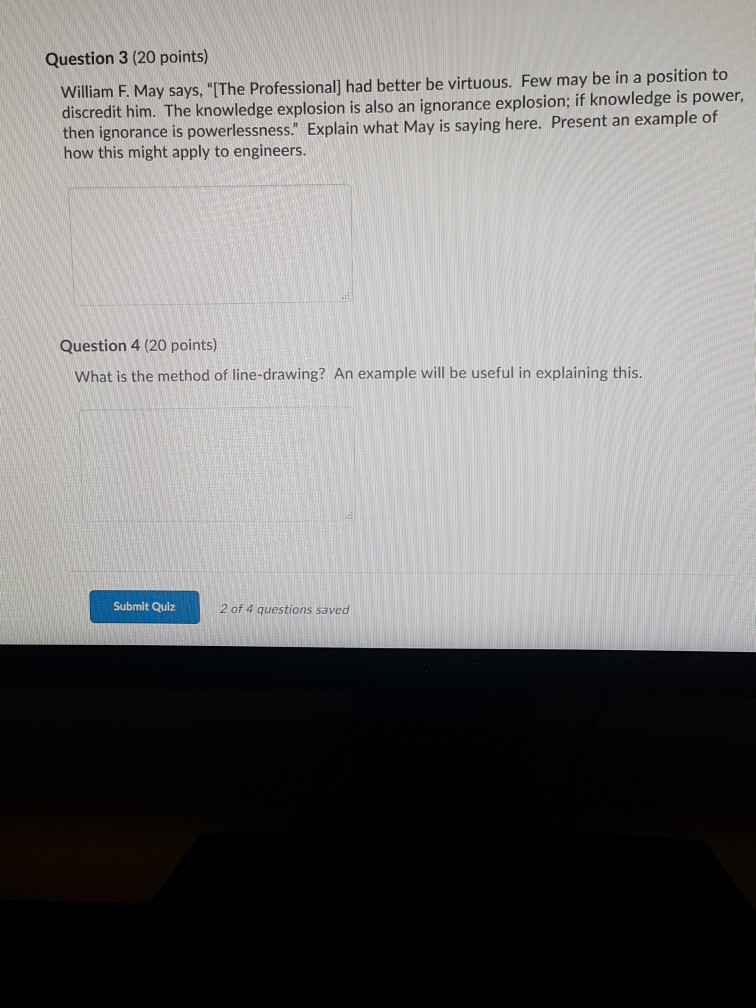 Solved Question 3 (20 points) William F. May says, "[The | Chegg.com