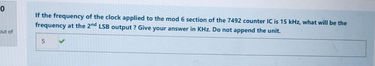 Solved If the frequency of the clock applied to the mod 6 | Chegg.com