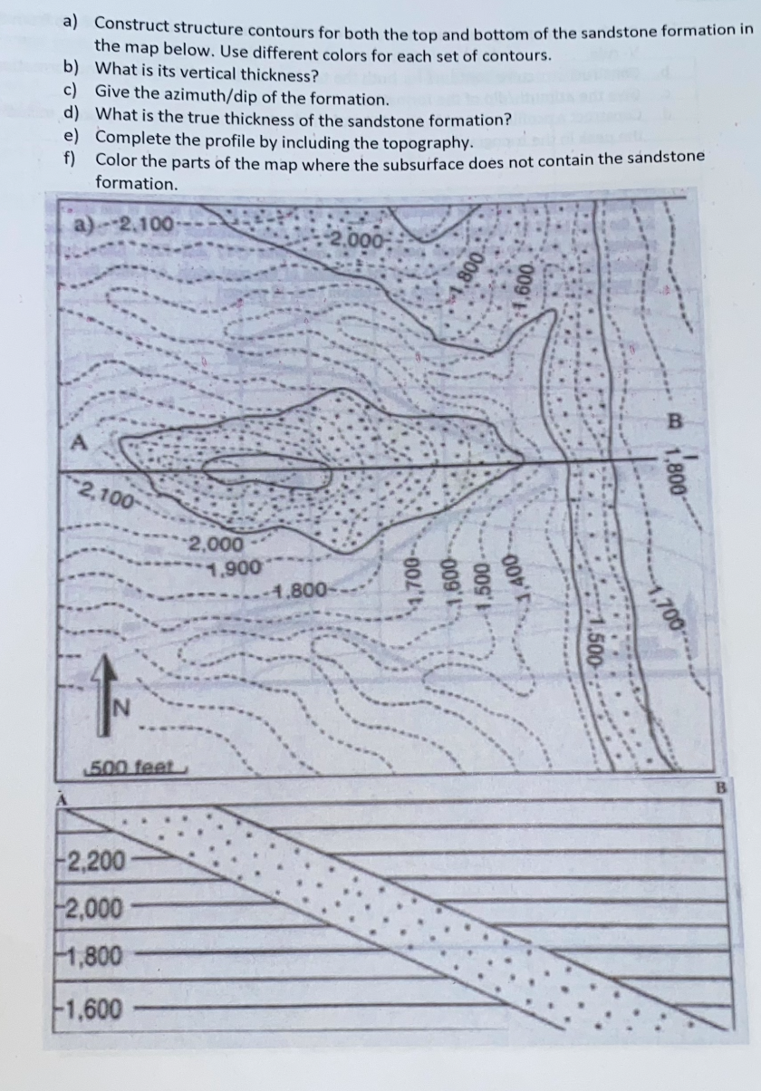 Solved a) Construct structure contours for both the top and | Chegg.com