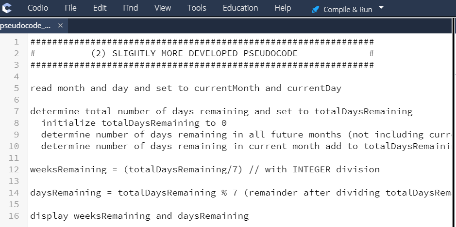 Solved Codio File Edit Find View Tools Education Help | Chegg.com