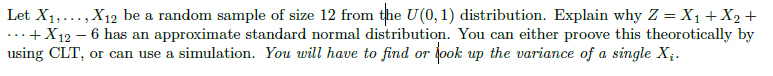Solved Let X1,..., X12 be a random sample of size 12 from | Chegg.com