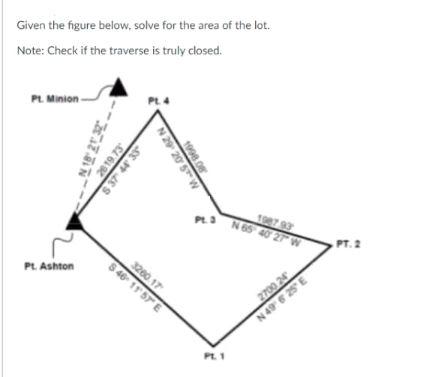 Solved Given the figure below, solve for the area of the | Chegg.com