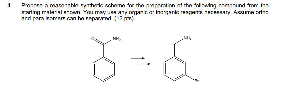 Solved Propose a reasonable synthetic scheme for the | Chegg.com