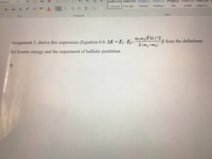Solved Assignment 1, derive this expression (Equation 6.6: | Chegg.com