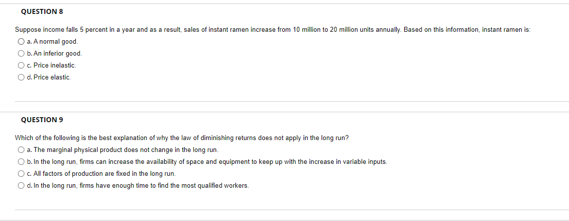 Solved Suppose income falls 5 percent in a year and as a | Chegg.com