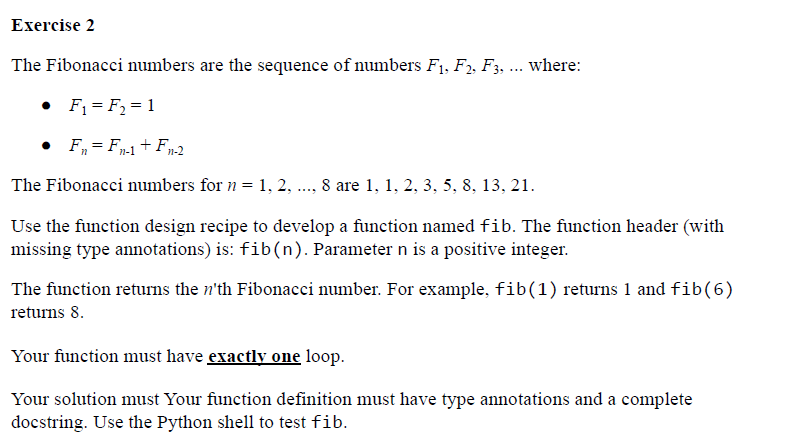 Solved The Fibonacci numbers are the sequence of numbers | Chegg.com