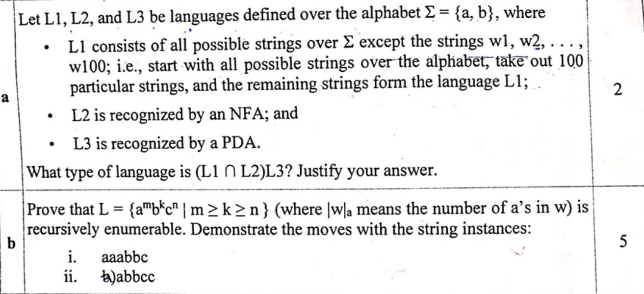 Solved Let L1, ﻿L2, ﻿and L3 ﻿be languages defined over the | Chegg.com