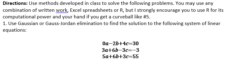 Solved Directions: Use methods developed in class to solve | Chegg.com