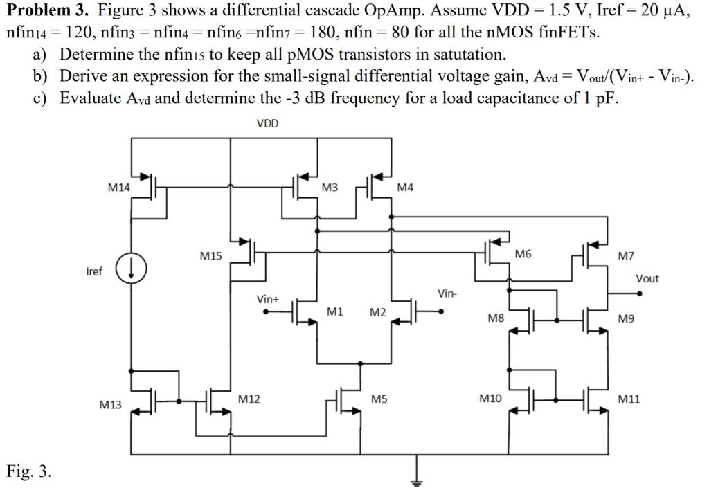 Problem 3. Figure 3 shows a differential cascade | Chegg.com