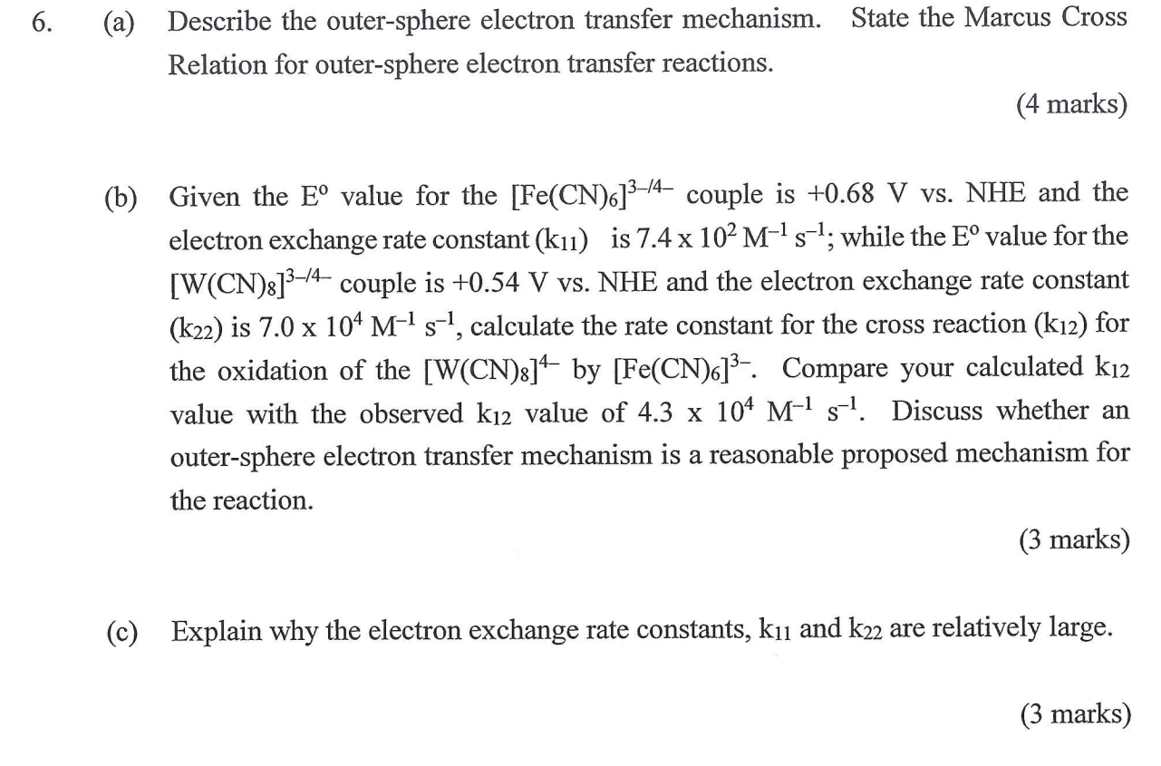 6. State the Marcus Cross (a) Describe the | Chegg.com