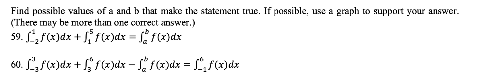 Solved Find possible values of a and b ﻿that make the | Chegg.com