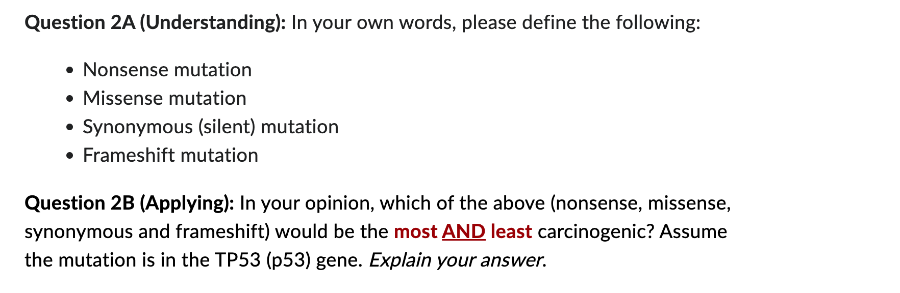Solved Question 2A (Understanding): In your own words, | Chegg.com