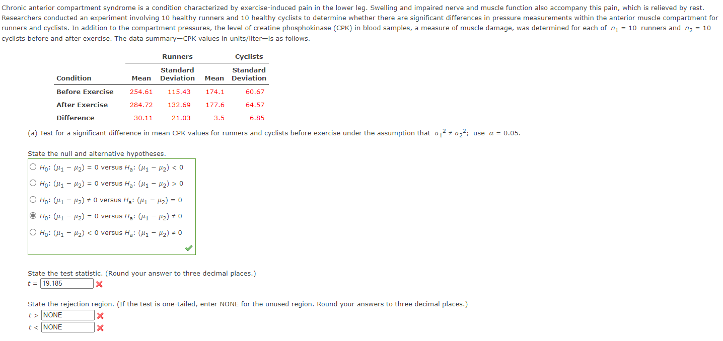 Solved lists before and after exercise. The data summary-CPK | Chegg.com