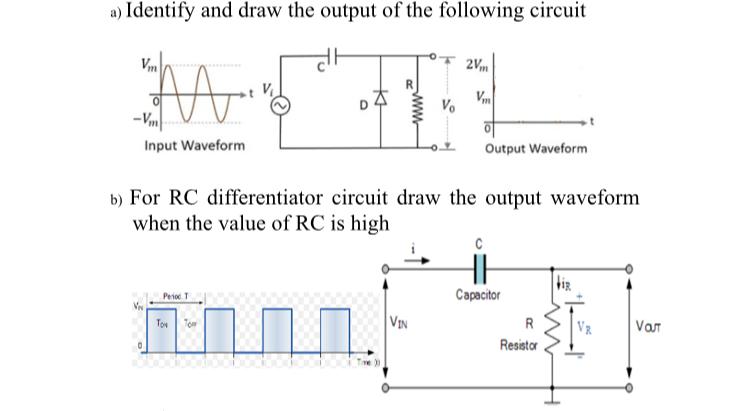 Solved a) Identify and draw the output of the following | Chegg.com