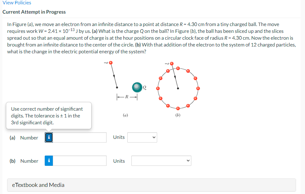 Solved In Figure (a), we move an electron from an infinite | Chegg.com