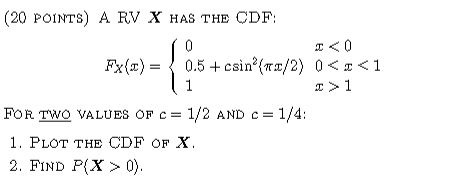 Solved (20 ﻿points) A RV x ﻿HAS THE | Chegg.com