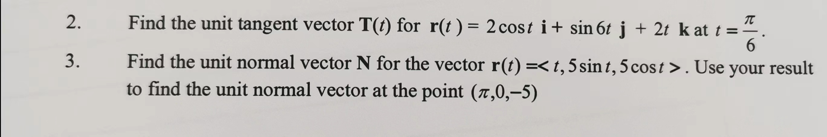 Solved Find the unit tangent vector T(t) ﻿for | Chegg.com