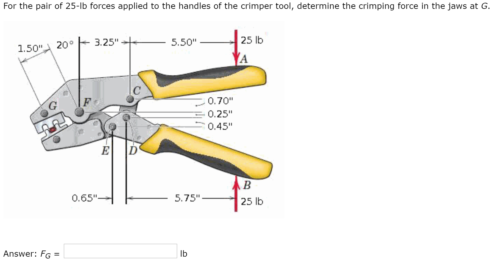 Solved For the pair of 25-1b forces applied to the handles | Chegg.com