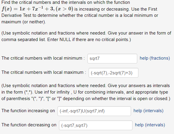 Solved Find the critical numbers and the intervals on which | Chegg.com