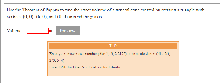 Solved Use the Theorem of Pappus to find the exact volume of | Chegg.com
