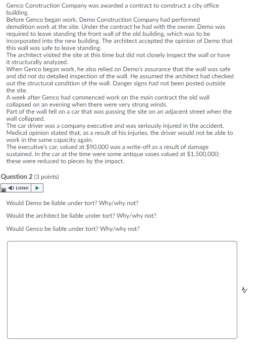Solved Genco Construction Company was awarded a contract to | Chegg.com