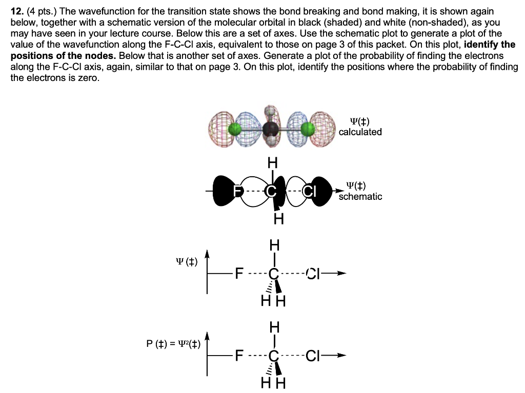 Solved 12. (4 pts.) The wavefunction for the transition | Chegg.com