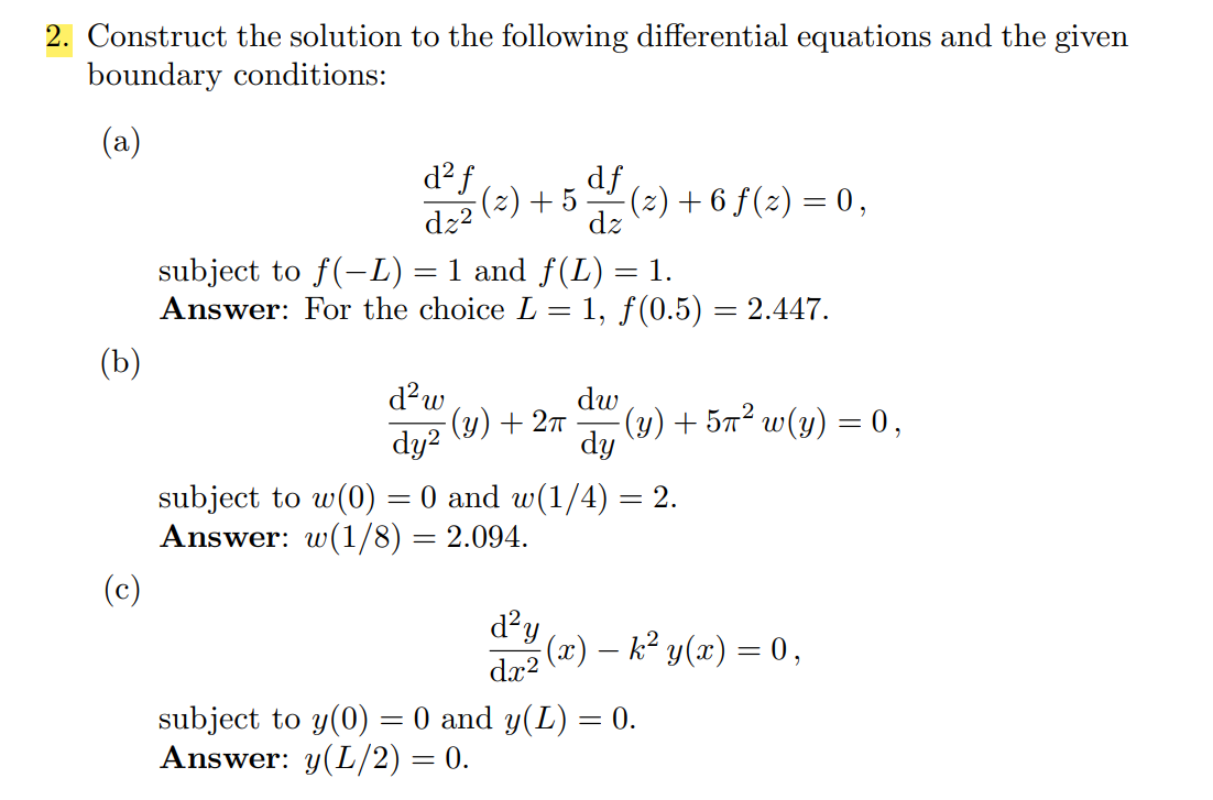 Solved Construct the solution to the following differential | Chegg.com