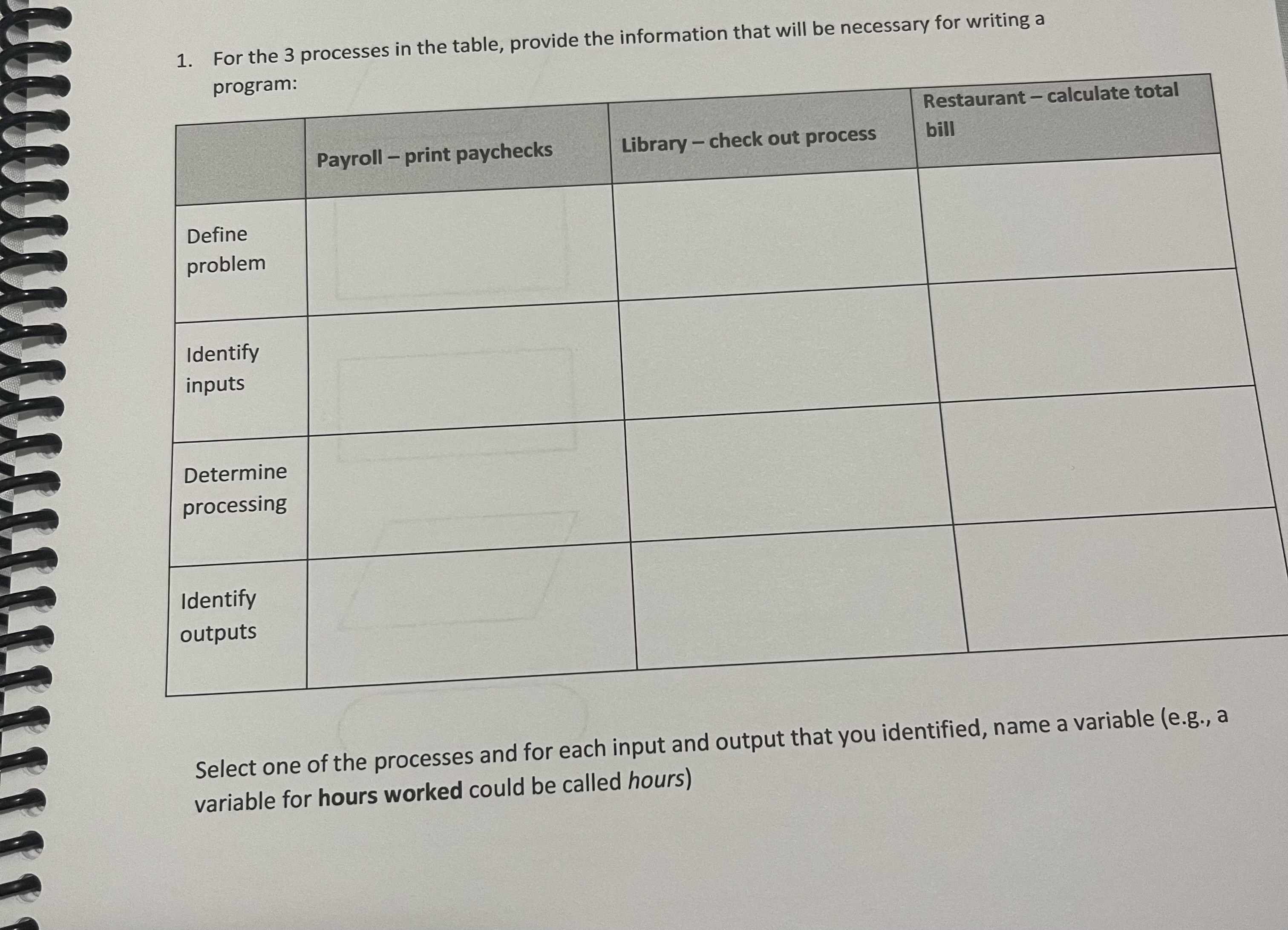 Solved Complete all 3 ﻿parts of Question 1, ﻿which results | Chegg.com