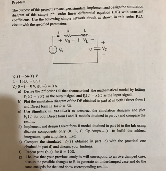 Solved The Purpose Of This Project Is To Analyze Simulate 9281
