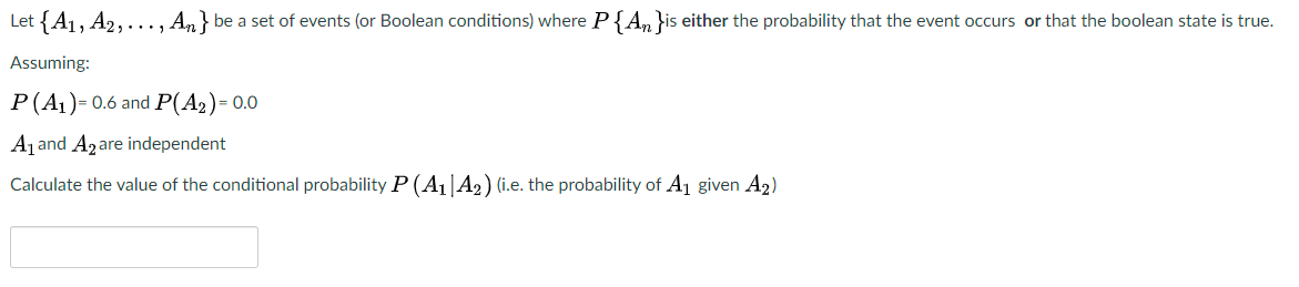 Solved Let {A1, A2, ..., An} be a set of events (or Boolean | Chegg.com