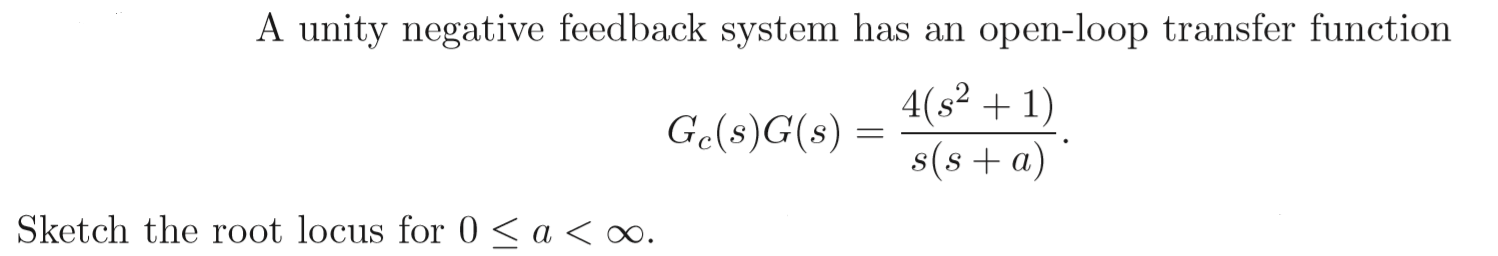 Solved A unity negative feedback system has an open-loop | Chegg.com