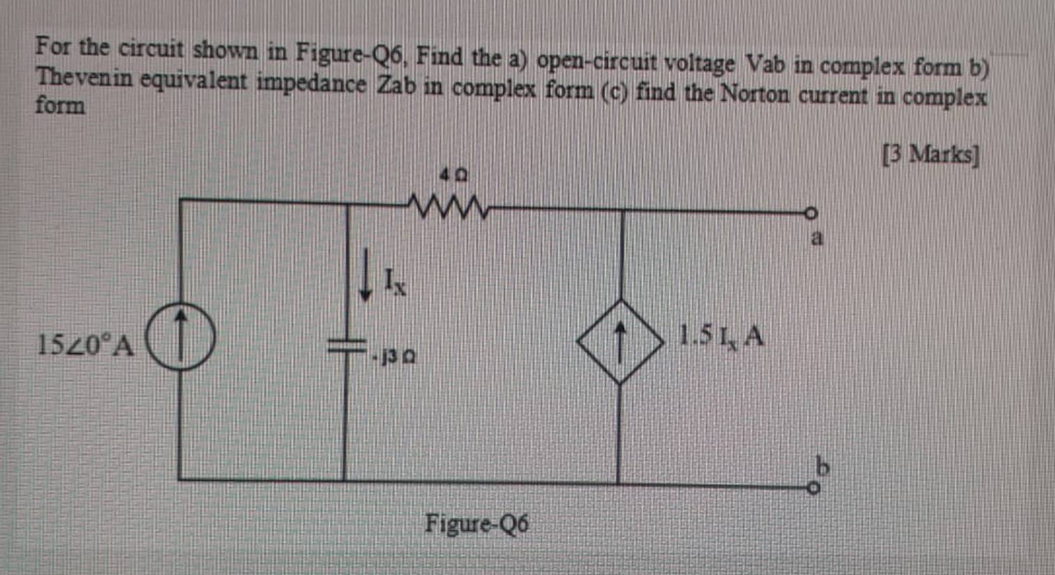 Solved For the circuit shown in Figure-Q6, ﻿Find a) | Chegg.com