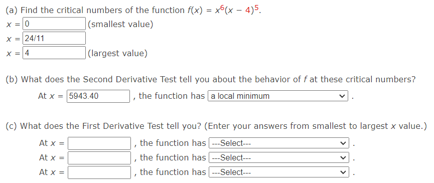 Solved (a) Find the critical numbers of the function | Chegg.com