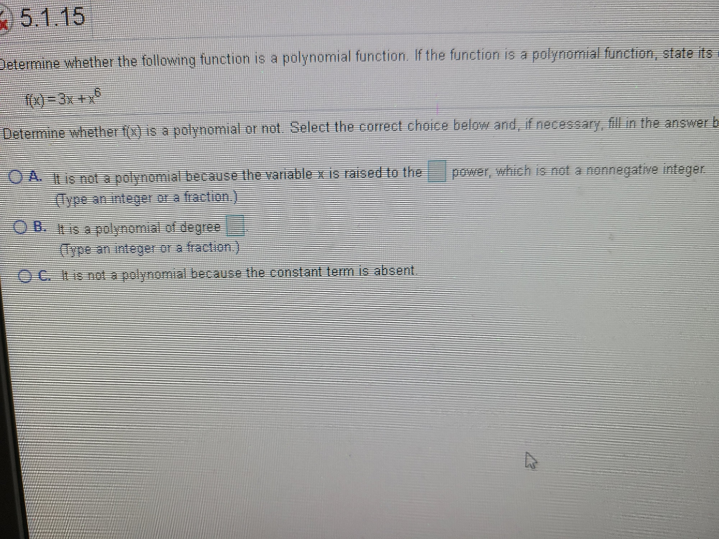 Solved Determine whether the following function is a | Chegg.com